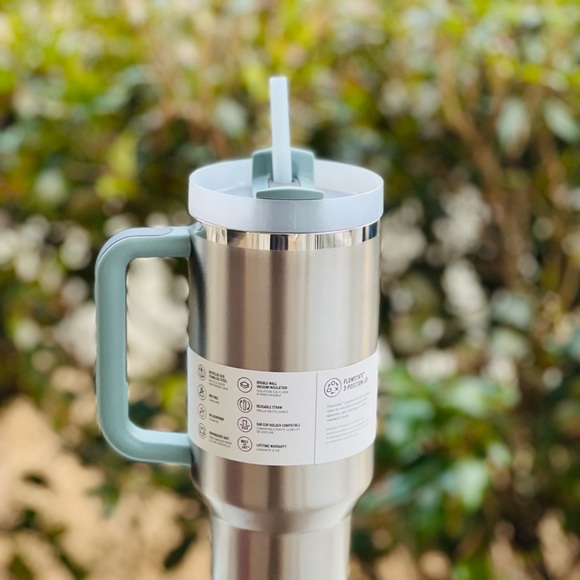 Stanley | Other | Stainless Steel Tumbler With Shale Green Handle And ...
